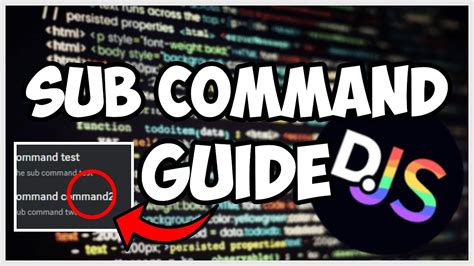 NEW How To Use SUB COMMANDS In Your Discord Discord Js V14