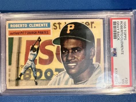 1956 TOPPS ROBERTO Clemente PSA 3 2e année Pittsburgh Pirates HOF