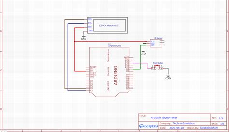 Arduino Tachometer Circuit Diagram