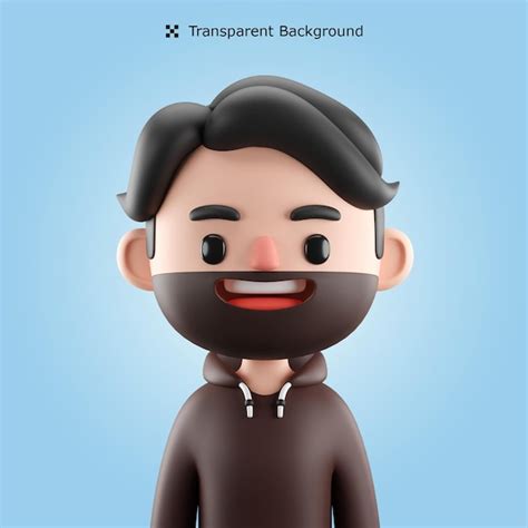 Avatar De Personagem De Desenho Animado Masculino Psd D Isolado Em