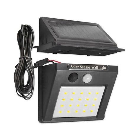 LED aurinkokenno seinävalaisin anturilla ja ulkoisella paneelilla LED 0