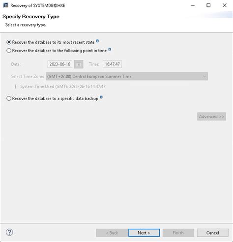 Restoring Databases SAP HANA Studio Veeam Plug Ins For Enterprise