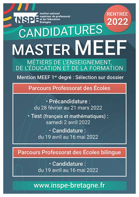 INSPÉ de Bretagne on Twitter Attention derniers jours avant le 21 03