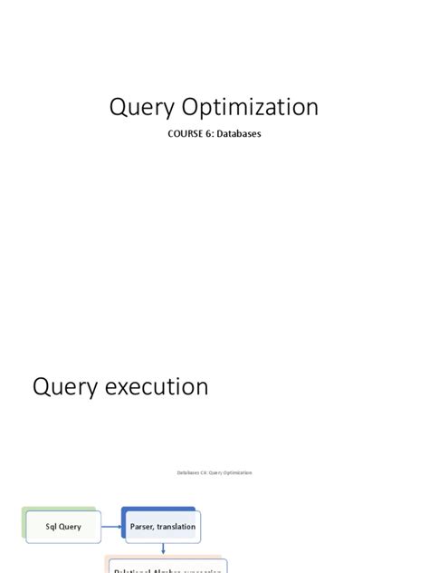 query optimization pdf database index relational database