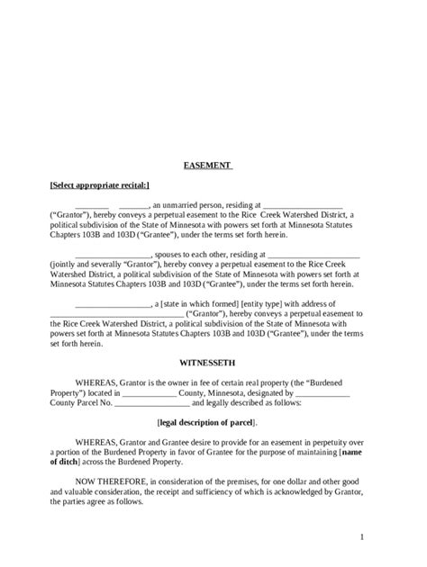 Reciprocal Easement Agreement Definition Sample Doc Template PdfFiller