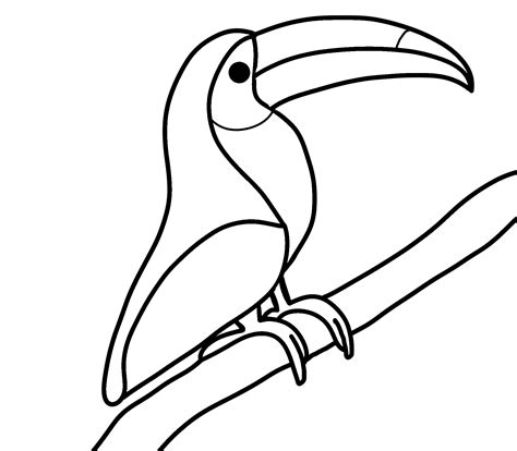 Dibujo para colorear de un tucán