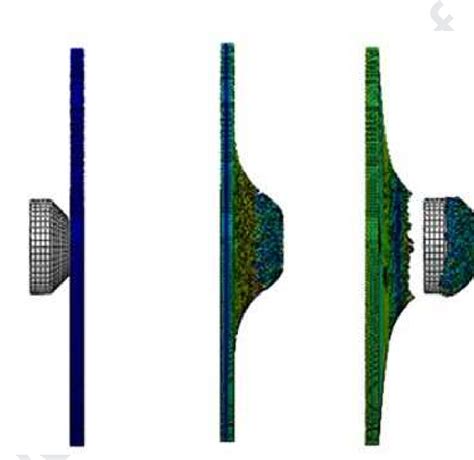 visuals of finite element simulation before during and after impact download scientific