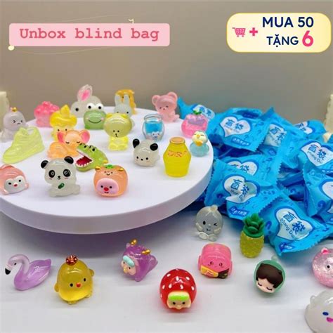 Mua set 50 tặng 6 Combo 20 50 túi mù giá rẻ túi mù động vật túi mù