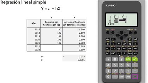 C Mo Hacer Una Regresi N Lineal En Calculadora Cient Fica Modelos