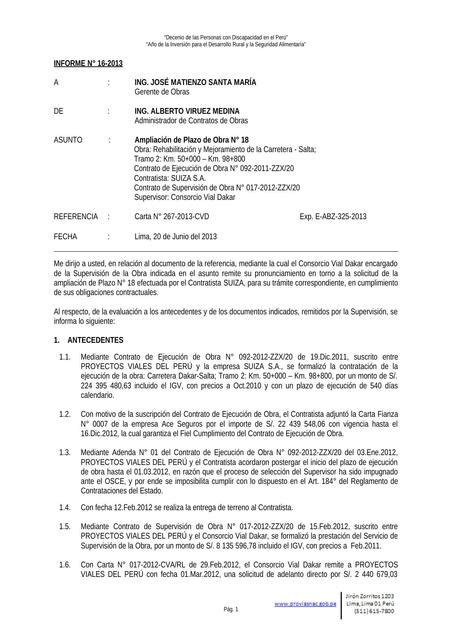 Caso Practico Ampliacion De Plazo 02 Pdf Ingeniero UDocz