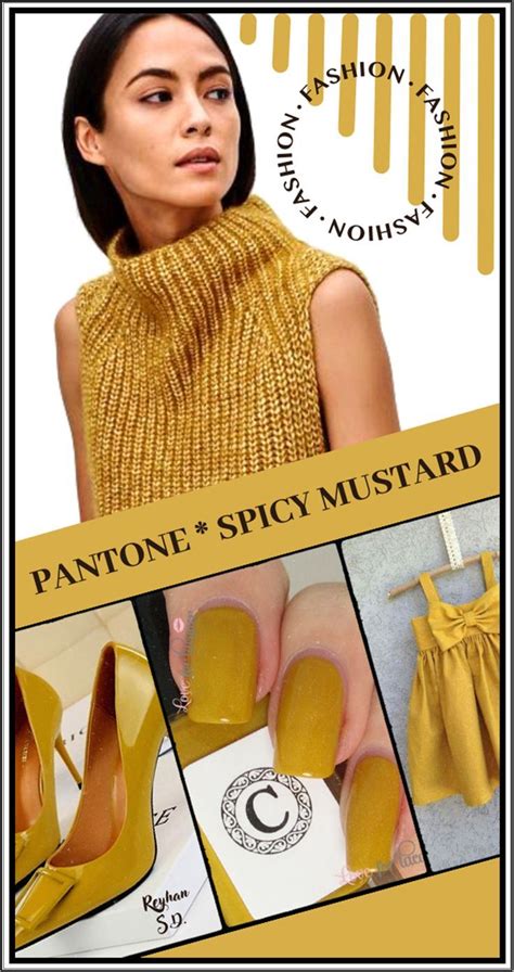 Pantone 2022 2023 AW LONDON FW Color Palette Spicy Mustard