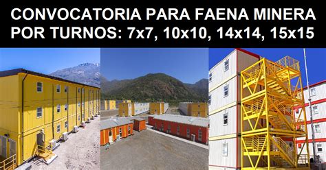 SE NECESITA PERSONAL PARA FAENA MINERA POR TURNOS 7x7 10x10 14x14 15x15