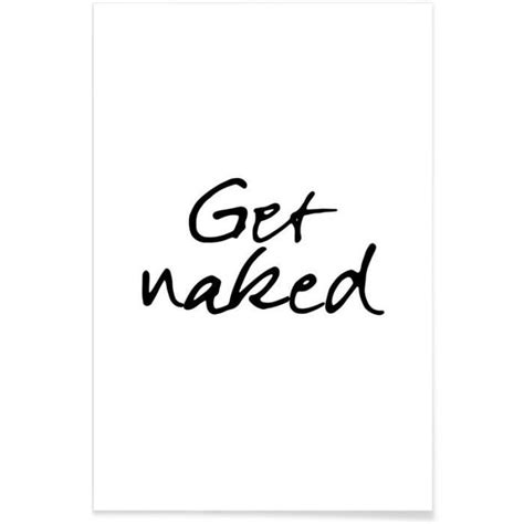Get Naked Affiche 60x90 Cm Typographie Symboles Occasions