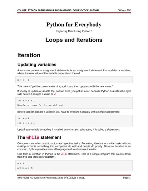 python for everybody chapter 5 iterations python for everybody exploring data using python 3