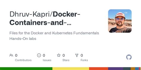 Github Dhruv Kapri Docker Containers And Kubernetes Fundamentals
