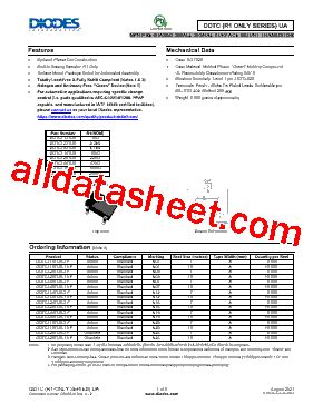 DDTCUA Datasheet PDF Diodes Incorporated