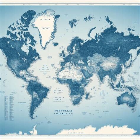 Mapa Del Mundo Vectorial En Tonos Azules Imagen Premium Generada Con Ia