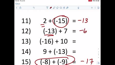math salamanders adding positive and negative numbers sheet 3 youtube