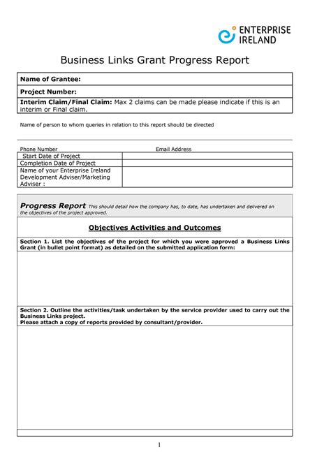 Company Progress Report Template Atlanticcityaquarium