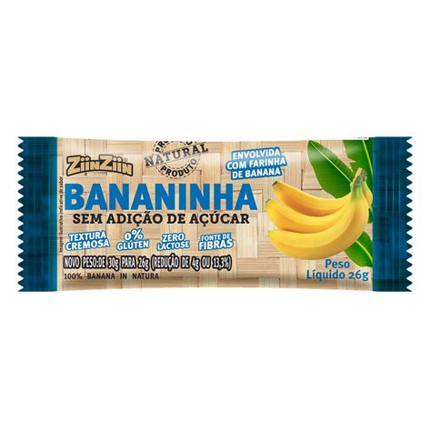 Bananinha Doce de Banana sem Açúcar ZiinZiin 26g Submarino
