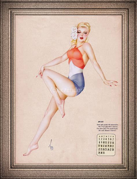 July Varga Girl By Alberto Vargas Remastered Vintage Art Xzendor7
