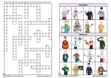 Lembar Kerja Anak Tk Tema Profesi