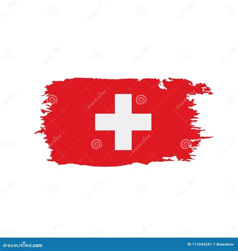 Bandera De Suiza Ejemplo Del Vector Ilustración del Vector