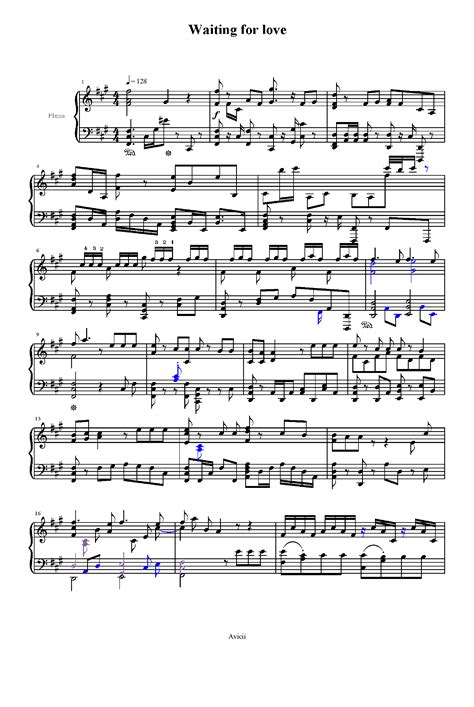 Waiting For Love Arr Avicii By Avicii Sheet Music For Piano Solo At