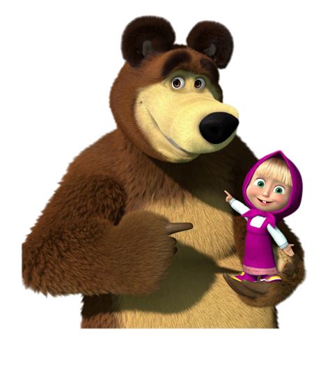 The Bear Holding Masha On Arm Masha And The Bear Bear Cartoon Images