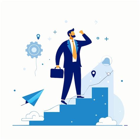 Premium Vector Create Stair Success Growth Growing Career Path