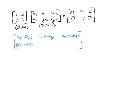 let a [ 1 2 3 6 ] find a 2 ×3 matrix b with distinct nonzero entries such that a b 0 numerade
