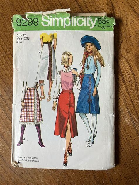 Simplicity Misses Skirt In Two Lengths Size Waist