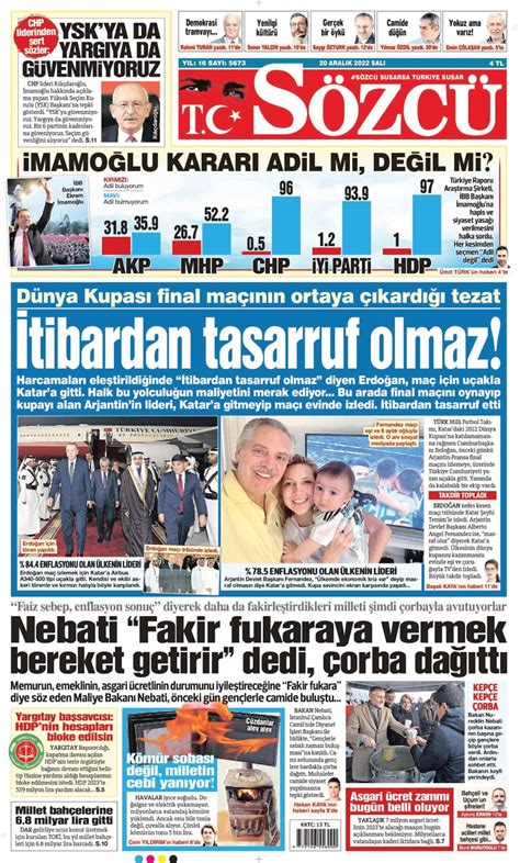 Gazete Keyfi ile GazeteOku Gazete Manşetleri ve 1 sayfaları 20 Aralık