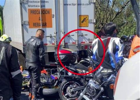 Captan fantasma en accidente de motociclistas de la México Cuernavaca