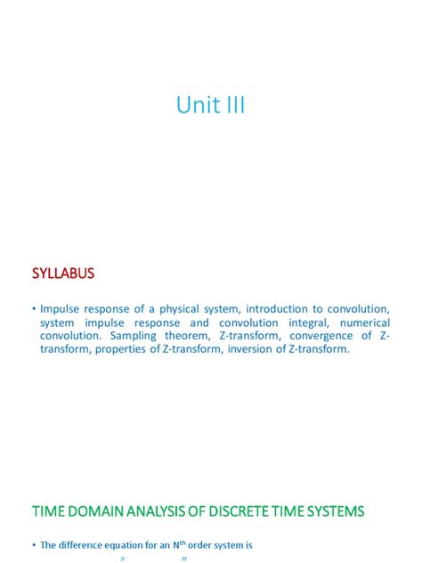 discrete time systems analysis pdf mathematical relations mathematical objects