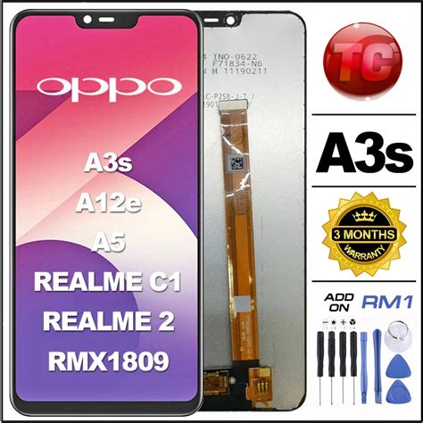 LCD OPPO A3S A12E REALME C1 REALME 2 RMX1809 A5 Compatible For