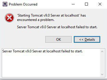SOLVED Erro Ao Iniciar Servidor Server Tomcat V9 0 Server At