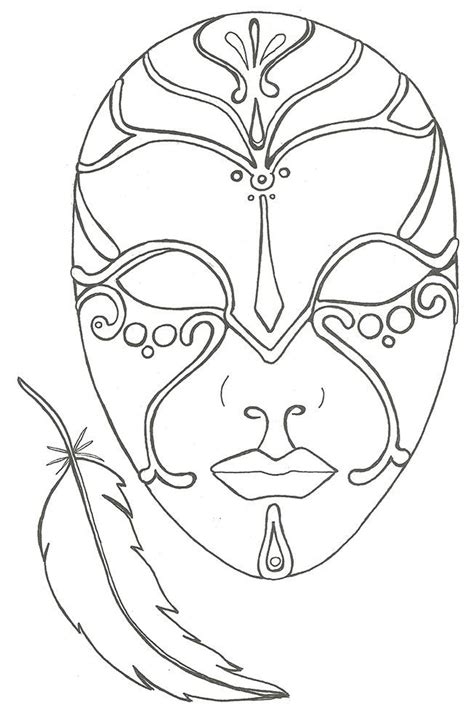 Mascara De Carnaval Para Colorir