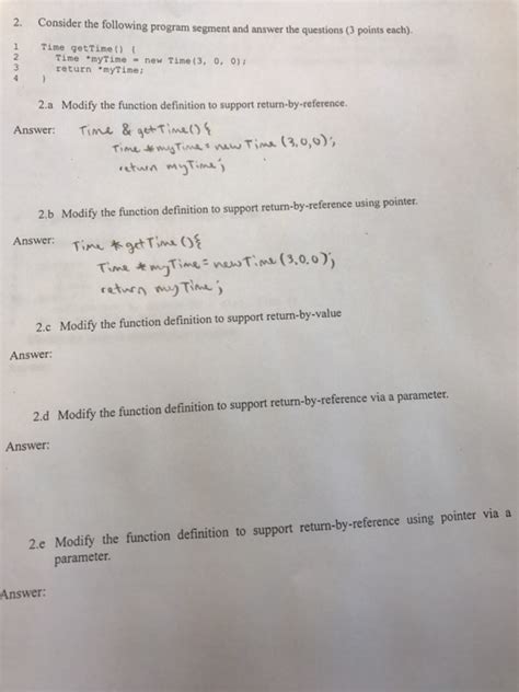 solved consider the following program segment and answer the