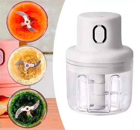 Mini Processador de Alimentos Elétrico 250ml USB Triturador KAPBOM