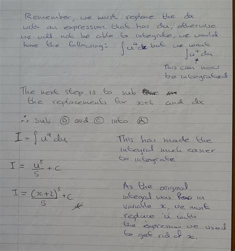 a2 integration ii substitution function of a linear function part 1 alevelmathematicsnotes