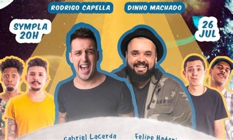 Rodrigo Capella e Dinho Machado no Tatuapé Bateu a Nave Stand up