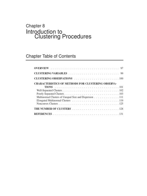 cluster analysis chap8 pdf cluster analysis sas software