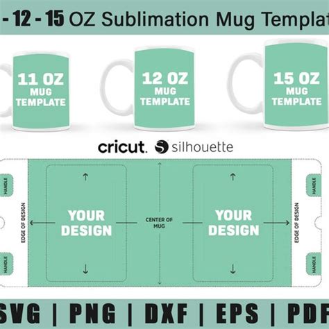 11 12 15 Oz Mug Template Bundle Sublimation Template Etsy
