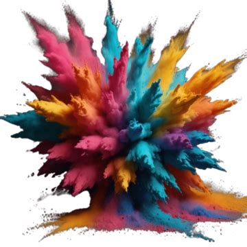 Cores Holi Respingam Pó Isolado No Fundo Branco PNG Pó De Respingo De
