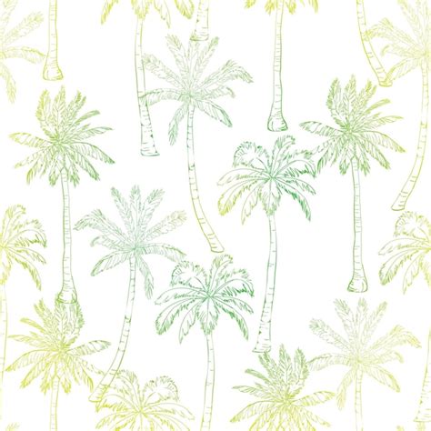 Premium Vector Vector Seamless Pattern With Palm Trees