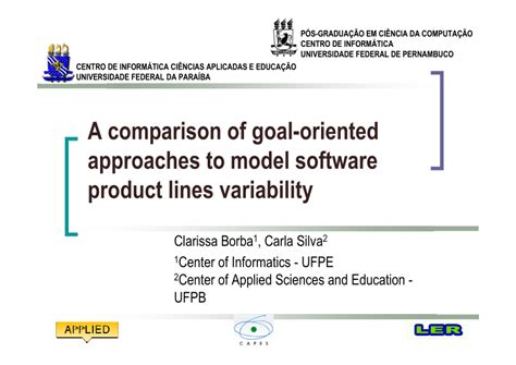 pdf a comparison of goal oriented approaches to model software product lines variability