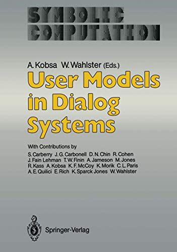 user models in dialog systems by alfred and wolfgang wahlster eds kobsan goodreads