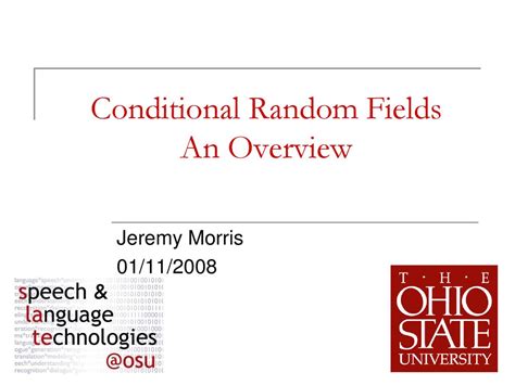 conditional random fields an overview ppt download