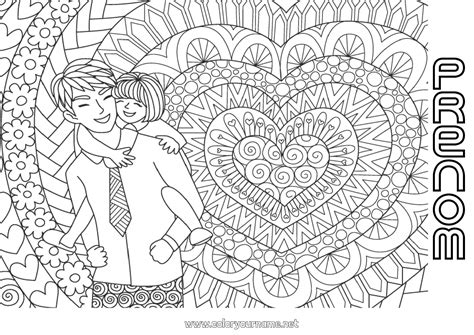 Coloriage n993 Mandala Papa Bonne fête